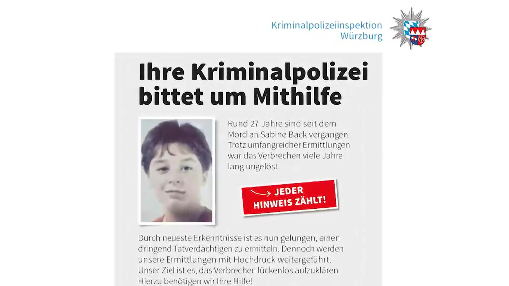 Mordfall Sabine Back – Früherer Verdächtiger tot aufgefunden | TV ...