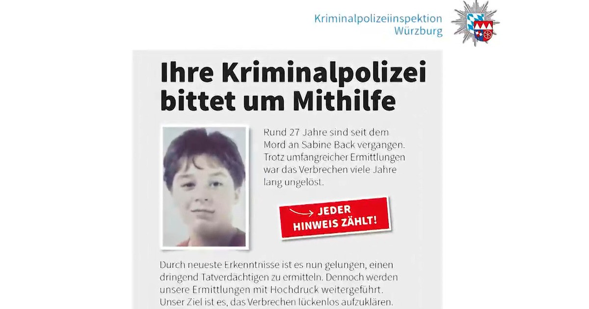 Mordfall Sabine Back – Früherer Verdächtiger tot aufgefunden | TV ...